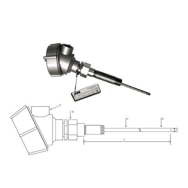ABB RTD Kit, Probe Assembly, 2in Union